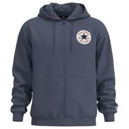 Kapuzensweatjacke Converse "CHUCK FLEECE STANDARD FIT", Herren, Gr. XXL, slacker blau, Obermaterial: 80% Baumwolle, 20% Polyester, Sweatjacken