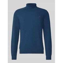 Lerros Rollkragenpullover mit Label-Stitching