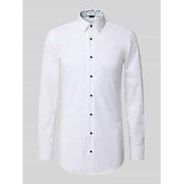 BOSS Slim Fit Businesshemd aus Baumwoll-Mix Modell 'HANK'