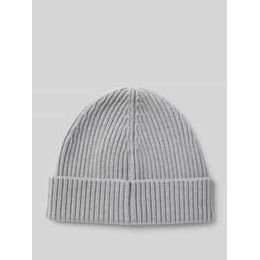 Hugo Beanie aus reiner gerippter Schurwolle Modell 'XOLA'