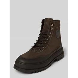 Blauer Boots aus Leder Modell 'IUKA03'