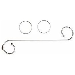 Himmelbettgarnitur GOOD LIFE "Antonia" Gr. 1, grau (chromfarben), B:25cm L:80cm, Metall, Himmelbettgarnituren, mit 2 Deko-Ringen