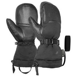 Fäustlinge Reusch "Volcano Pro GORE-TEX Gore warm technology", Damen, Gr. 7, schwarz, 35% Polyamid, 32% Leder, 25% Polyester, 7% Elasthan, unifarben, Handschuhe, mit wasserabweisender Eigenschaft
