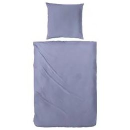 Bettwäsche Primera "Erko", blau, B/L: 155cm x 220cm, , Perkal, B/L: 80cm x 80cm, Perkal, Obermaterial: 100% Baumwolle, Bettwäsche, mit Reißverschluss