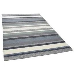 Teppich Gino Falcone "Rosetta-Stripes" Gr. 3, blau, B:120cm H:20mm L:180cm, Kunstfaser, Teppiche, In- und Outdoor geeignet, Wohnzimmer