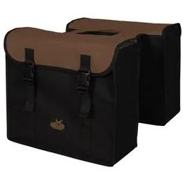 Fahrradtasche "Greenlands Doppel Fahrradtasche", braun, GREENLANDS BICYCLE BAGS, Taschen, B/H/T: 40cm x 14cm x 40cm, Polyester, B:40cm H:14cm T:40cm