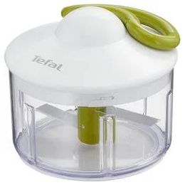 Gemüsehacker Tefal "5 Sekunden Zerkleinerer", grün (weiß, grün, transparent), B:12cm T:12cm, Zerkleinerer, 500ml, Edelstahlklingen, rutschfest, Soft-Touch-Griff, Weiß/Grün