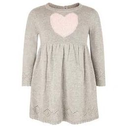 Sommerkleid happy girls "dress", Mädchen, Gr. 116, EURO-Größen, grau (grau melange), Stoff, Tüll, 100% Baumwolle, normal, Kleider