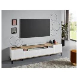 Lowboard Inosign "SunriseTV-Board, TV-Schrank", weiß (weißhg, ahorn pereira), B:200cm H:47cm T:40cm, FSC-zertifizierter Holzwerkstoff, Sideboards, Breite 200 cm