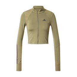 adidas Performance Sportsweatjacke 'Hyperglam' Damen Größe XXXS/XXS khaki / schwarz