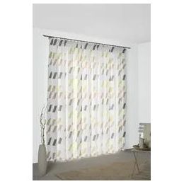 Vorhang WIRTH "Bray" Gr. 2, grün, B:132cm H:175cm, Jacquard, Baumwolle, Polyester, Gardinen