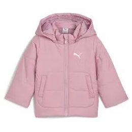 Winterjacke Puma "Minicats Wattierte Kapuzenjacke Kinder", Kinder, Gr. 62, rosa (poised pink), Obermaterial: 100% Polyester; Futter: 100% Polyester; Füllung: 100% Polyester; Seitentasche – Unten: 100% Polyester, Jacken