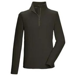 Fleecepullover Killtec "KSW 99 MN FLC SHRT", Herren, Gr. M, olivgrün, Oberstoff: 100% Polyester, Sweatshirts, Herren Fleeceshirt: warm, komfortabel, Reißverschluss mit Kinnschutz