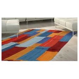 Teppich Kayoom "Radical 335", rot (rot, multi), B:200cm H:15mm L:290cm, Wolle, Teppiche, Handgewebter Jacquard Kilim, hochwertige Materialmischung.