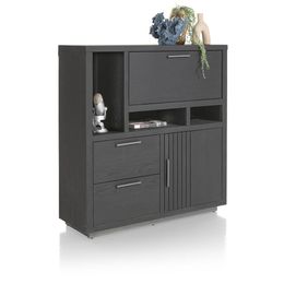 Henders & Hazel Pavie Highboard mit LED Eiche Furnier/Metallgestell 125x140 cm