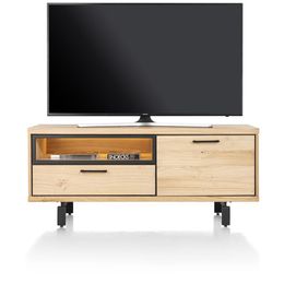 Henders & Hazel Ridgefield Lowboard mit LED Eiche Furnier/Metallgestell
