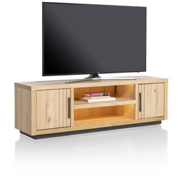 Henders & Hazel Pavie Lowboard mit LED Eiche Furnier/Metallgestell