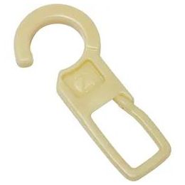 Faltenclip Gardinia "Faltenlegehaken Öse Ø 10 mm" Gr. 1, beige (kieferfarben), 10 Stk., Gardinenbefestigungen, Serie Gardinenstangen-Set Lugano Classic Ø 28 mm