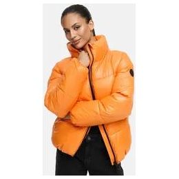 Winterjacke Marikoo "Hazalee", Damen, Gr. M, orange, Obermaterial: 100% Polyester; Futter: 100% Polyester; Wattierung: 100% Polyester; Ärmelfutter: 100% Polyester, Jacken, mit leicht gläzendem Obermaterial und hohem Kragen