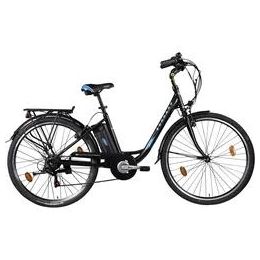 Zündapp E-Bike ZÜNDAPP "Z505" Gr. 48, schwarz (schwarz, blau, schwarz), Elektrofahrräder, 48cm, 28 Zoll (71,12cm), Pedelec, Elektrofahrrad für Damen u. Herren