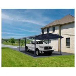 Einzelcarport PALRAM - CANOPIA "Arcadia", grau (anthrazit), B/H/T: 194cm x, Carports, wartungsfrei