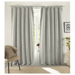 Verdunkelungsvorhang "Marusha" Gr. 4, grau (taupe), B:135cm H:245cm, Polyester, Polyester, LeGer Home by Lena Gercke, Gardinen, Verdunkelnder Vorhang, blickdicht, Leinenoptik, verschiede Größen