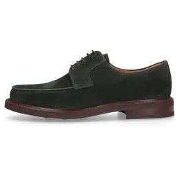 Schnürschuh Henry Stevens "Haywood N", Herren, Gr. 43, grün (dunkelgrün), Leder, elegant, Schuhe, Herren Businessschuh Schnürschuh hangefertigt, Lederschuh