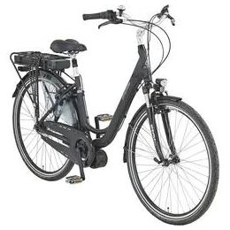 E-Bike Prophete "E-Bike City" Gr. 46, schwarz (schwarz, schwarz), Elektrofahrräder, 46cm, 28 Zoll (71,12cm)
