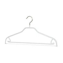 MawaDesign Kleiderbügel MAWA "Silhouette FRS", weiß, B:41 H:20 T:1, Kunststoff, Stahl, Kleiderbügel, mit Steg