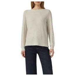 Langarmshirt s.Oliver, Damen, Gr. 44, golden gelb check, Strick, Obermaterial: 75% Viskose, 22% Polyester, 3% Elasthan, unifarben, relaxed fit normal, U-Boot-Ausschnitt, Bündchen, Shirts, mit Stretchanteil