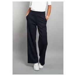 Stoffhose Seidel Moden, Damen, Gr. 42, N-Gr, blau (nachtblau), Web, Obermaterial: 50% Polyester, 45% Viskose, 5% Elasthan, unifarben, casual, normal lang, Hosen, MADE IN GERMANY