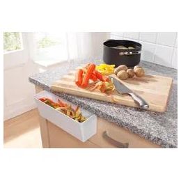 Biomülleimer Ruco, weiß, B:30cm H:10cm T:11cm, Kunststoff, Mülleimer, Kunststoff, 2erSet