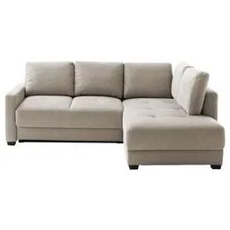 Ecksofa MR. COUCH "Pierre, L-Form mit Taschenfederkern", novaclean senseo 6 taupe, B:235cm H:91cm T:186cm, 95% Polyester / 5% Nylon, Sofas, mit DuraSpring-Taschenfederkern bis 140 kg belastbar