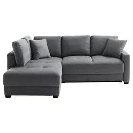 Ecksofa MR. COUCH "Pierre, L-Form mit Taschenfederkern", novaclean senseo 1 anthrazit, B:235cm H:91cm T:186cm, 95% Polyester / 5% Nylon, Sofas, mit DuraSpring-Taschenfederkern bis 140 kg belastbar