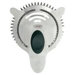 Seiher OXO GOOD GRIPS, silber (silberfarben), Edelstahl, Küchensiebe, Cocktailsieb