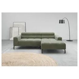 Ecksofa Home Affaire "Ecksofa Claya, L-Form, Kopfteilverstellung, Breite 223 cm", turtle, B:223cm H:71cm T:179cm, 88% Polyester, 12% Polyacryl, Sofas, Moderne Steppung, weicher Polsteraufbau & saugroboterfreundliche Höhe