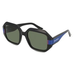K by KARL LAGERFELD Karl Lagerfeld KL6124S | Unisex-Sonnenbrille | Fassung: Vollrand, Quadratisch, Kunststoff, Schwarz Blau | Glasfarbe: Grau