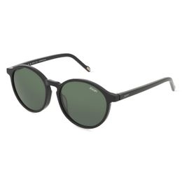 JOOP! JP 7106 | Unisex-Sonnenbrille | Fassung: Vollrand, Rund, Acetat, Schwarz | Glasfarbe: Grün