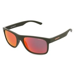Arnette 0AN4341 KHIM | Herren-Sonnenbrille | Fassung: Vollrand, Quadratisch, Kunststoff, Grau Dunkel | Glasfarbe: Grau Spiegel Silber