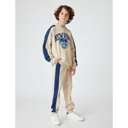 KOTON Hose Jungen Größe 146/152 beige / dunkelblau