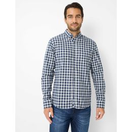 Brax Herren Hemd Style DANIEL universe, Blau, Gr. L