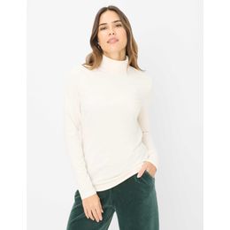 Brax Damen Shirt Style CARINA L soft ecru, cremeweiß, Gr. 34
