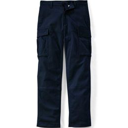 LANDS' END Classic Fit Cargohose mit Dehnbund, Herren,  Blau, Baumwolle, by Lands' End