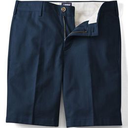 LANDS' END Chino-Shorts mit Komfortbund, Herren,  Blau, Baumwolle, by Lands' End