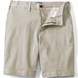 LANDS' END Chino-Shorts mit Stretch, Classic Fit, Herren,  Grau, Baumwoll-Mischung, by Lands' End