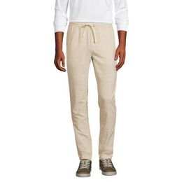 LANDS' END Schlupfbund-Chino, Herren,  Wei&szlig;, Baumwolle/Leinen, by Lands' End