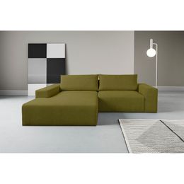 WERK2 Ecksofa »Rio, elegant & bequem, Breite 262 cm, L-Form« Puristisches Design mit maximalem Komfort grün