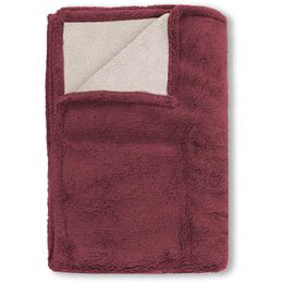 Biberna Tagesdecke »Tagesdecke Sherpa« Kuscheldecke, superweiche + warme Sherpa Wende-Decke burgund Obermaterial: 100% Polyester B/L: 150 cm x 200 cm