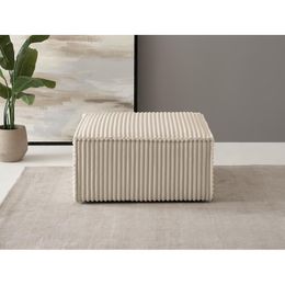 OTTO HOME andas Hocker »FINNLEY, Polsterhocker in Bouclé, Struktur fein u. Mega Cord verfügbar« passend zum Loveseat der Serie Finnley Creme