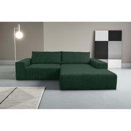 WERK2 Ecksofa »Rio, elegant & bequem, Breite 262 cm, L-Form« Puristisches Design mit maximalem Komfort moosgrün